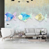 Cartoon Pastel Fish Wallpaper Mural, Custom Sizes Available – Maughon's