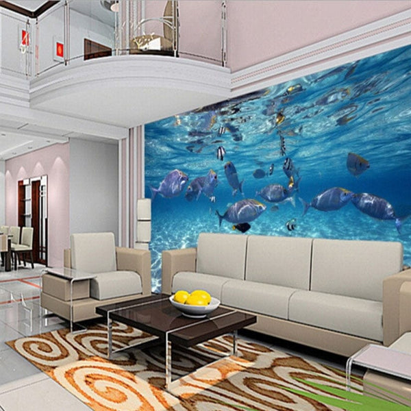 Underwater Tropical Fish Wallpaper Mural, Custom Sizes Available ...